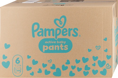 Pampers active baby
pants, pelene gaćice, veličina 6 (13-19kg), 144 kom