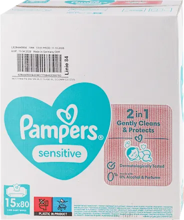 Pampers
sensitive vlažne maramice za bebe, 1.200 kom