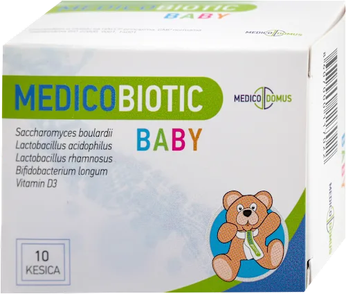 MEDICO DOMUS
MEDICOBIOTIC BABY probiotik u obliku praha, za odojčad od 4 meseca i malu decu, 10 kom
Dodatak ishrani