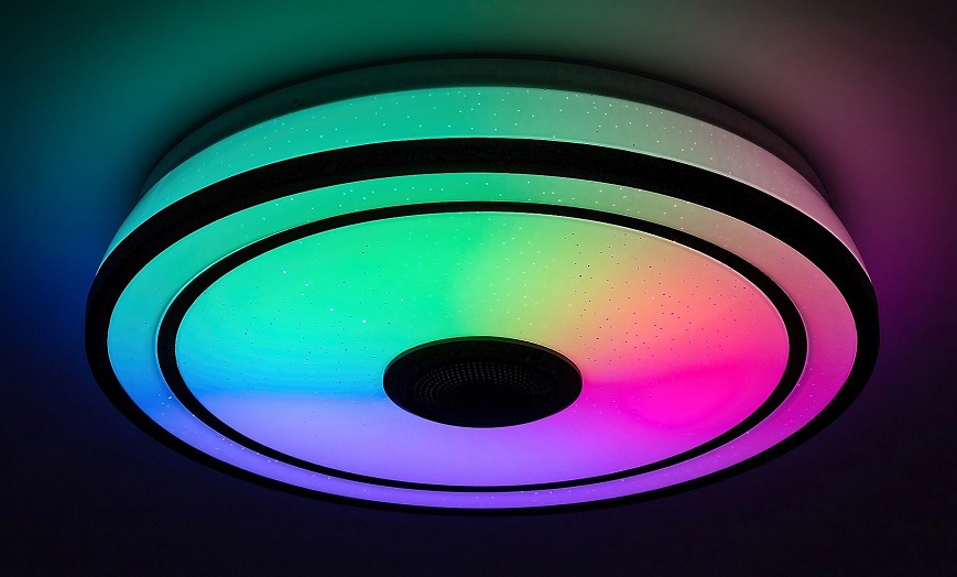 SMART LED PLAFONJERA 24W RGB CCT SA DALJINSKIM I BLUETOOTH ZVUČNIKOM 71030 NICOLAUS RABALUX