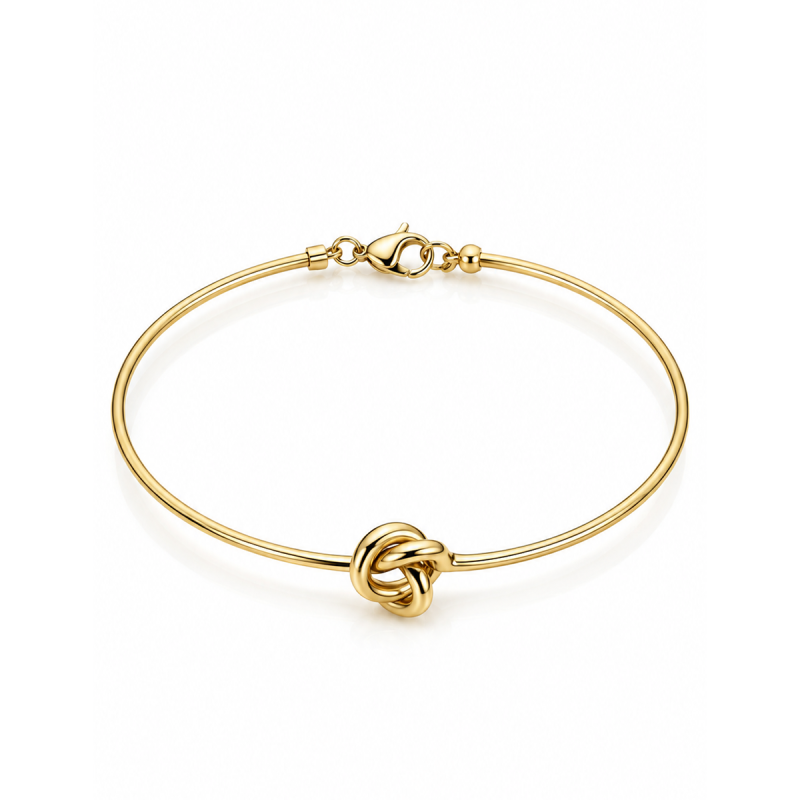 GOLD PLATED SILVER BRACELET KNOT
