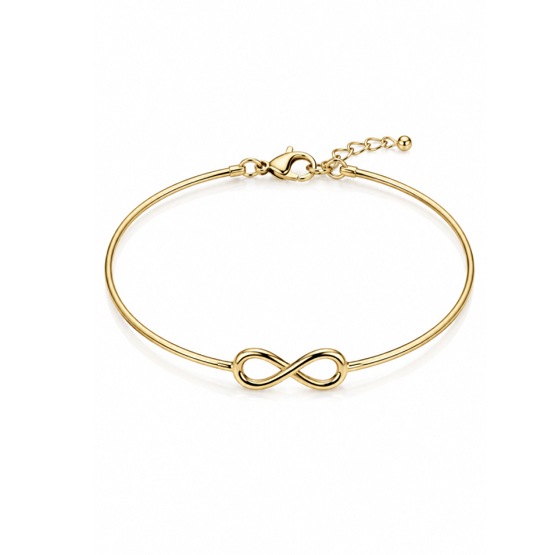 GOLD PLATED SILVER INFINITY BRACELET