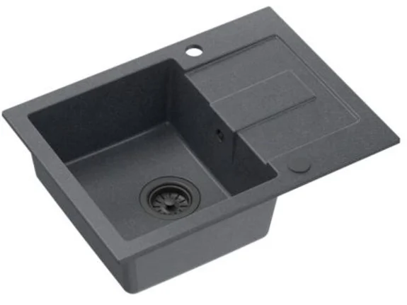 Quadron Ugradni sudoper Christian 116 GraniteQ 1 korito sa oceđivačem, sifon za uštedu prostora 600x450x185mm