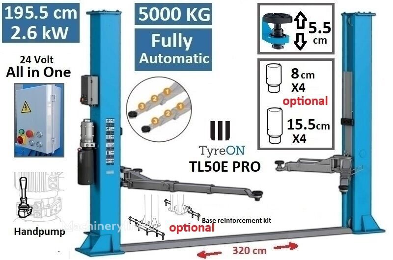 Nova TyreON TL50E PRO 2 post lift - fully automatic - 320 cm between the col dvostubna dizalica