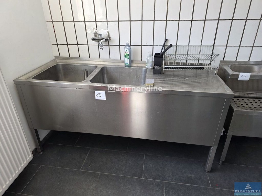 Prodaje se Edelstahl Waschbecken 180 x 70 x 86 cm industrijsku sudoperu na aukciji