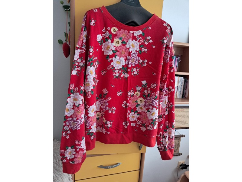 FLORAL CVETNI DUKS BLUZA100% PAMUK, XL