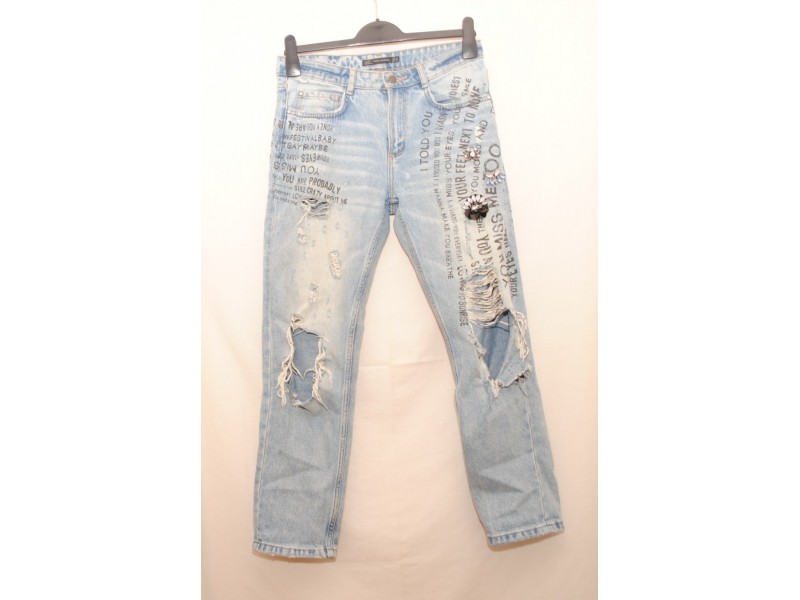 ZARA `pocepane` farmerice 34**Kao nove**