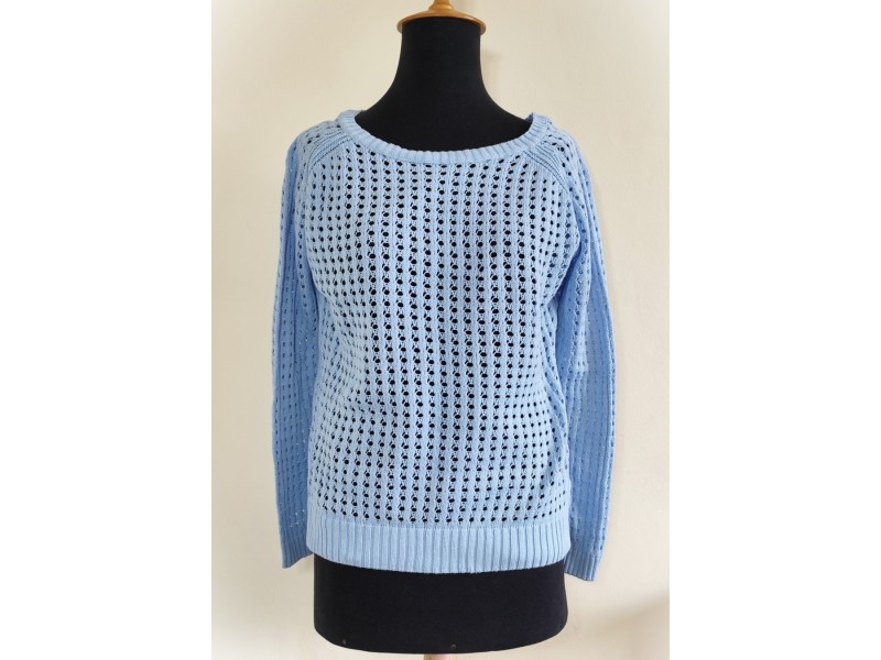 Esmara pletena bluza, dug rukav, plava, L