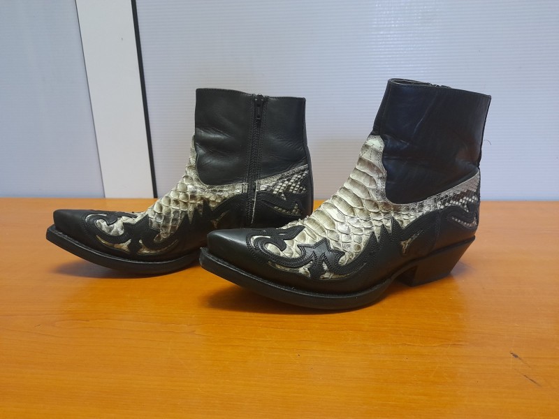 Sendra Kožne Kaubojke Zmijska Koža rucni rad