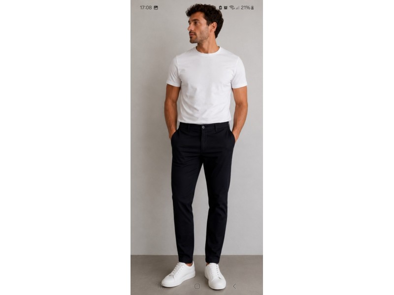 AKCIJA-H&M L.O.G.G. pamučne teget pantalone