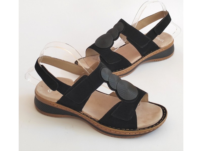 ARA High Soft crne kožne sandale - NOVE! br. 39