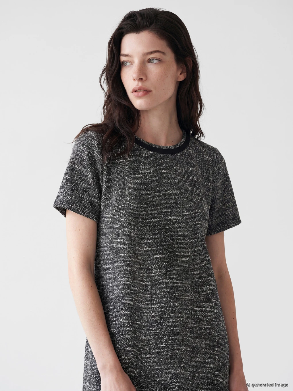 LCWAIKIKI Maternity Regular Fit Ženska Mini Haljina Od Tvida
