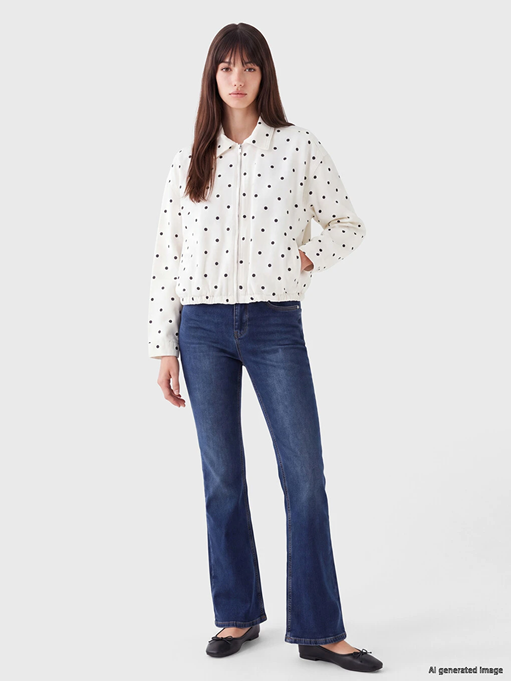 XSIDE Teksas Jakna Sa Tufnicama Oversize Kroja Za Žene