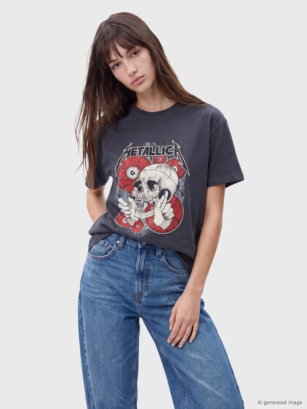 XSIDE Metallica Štampana Ženska Majica Od 100% Pamuka
