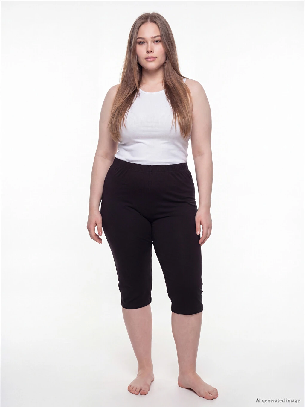 LCW Curve Helanke Za Žene Plus Size Sa Elastičnim Strukom, Pakovanje Od 2 Komada