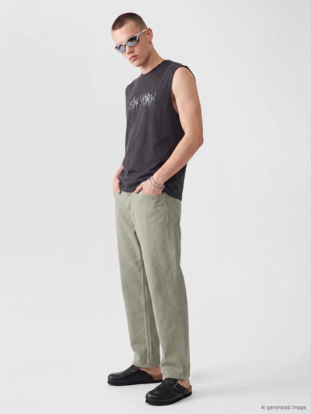 XSIDE Relax Fit Gabardinske Muške Pantalone