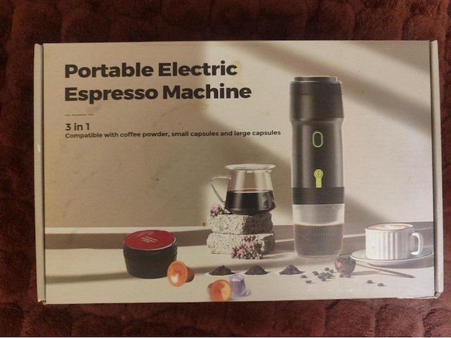 3u1 Prenosivi Električni Espresso Aparat NOV!