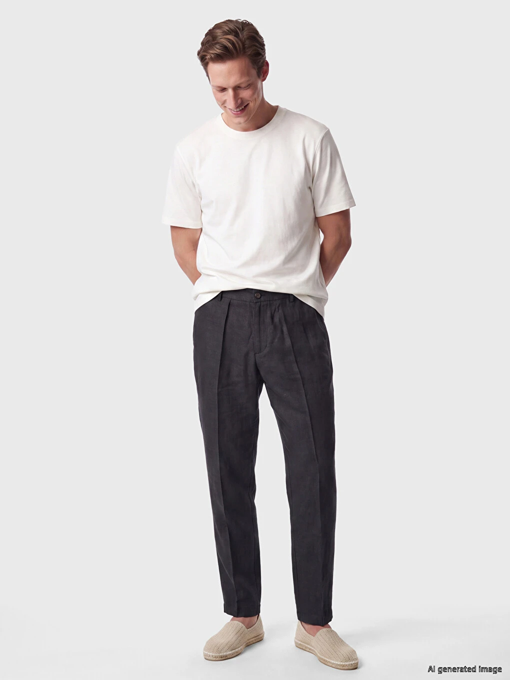 SOUTHBLUE Regular Fit Muške Pantalone Od 100% Lana