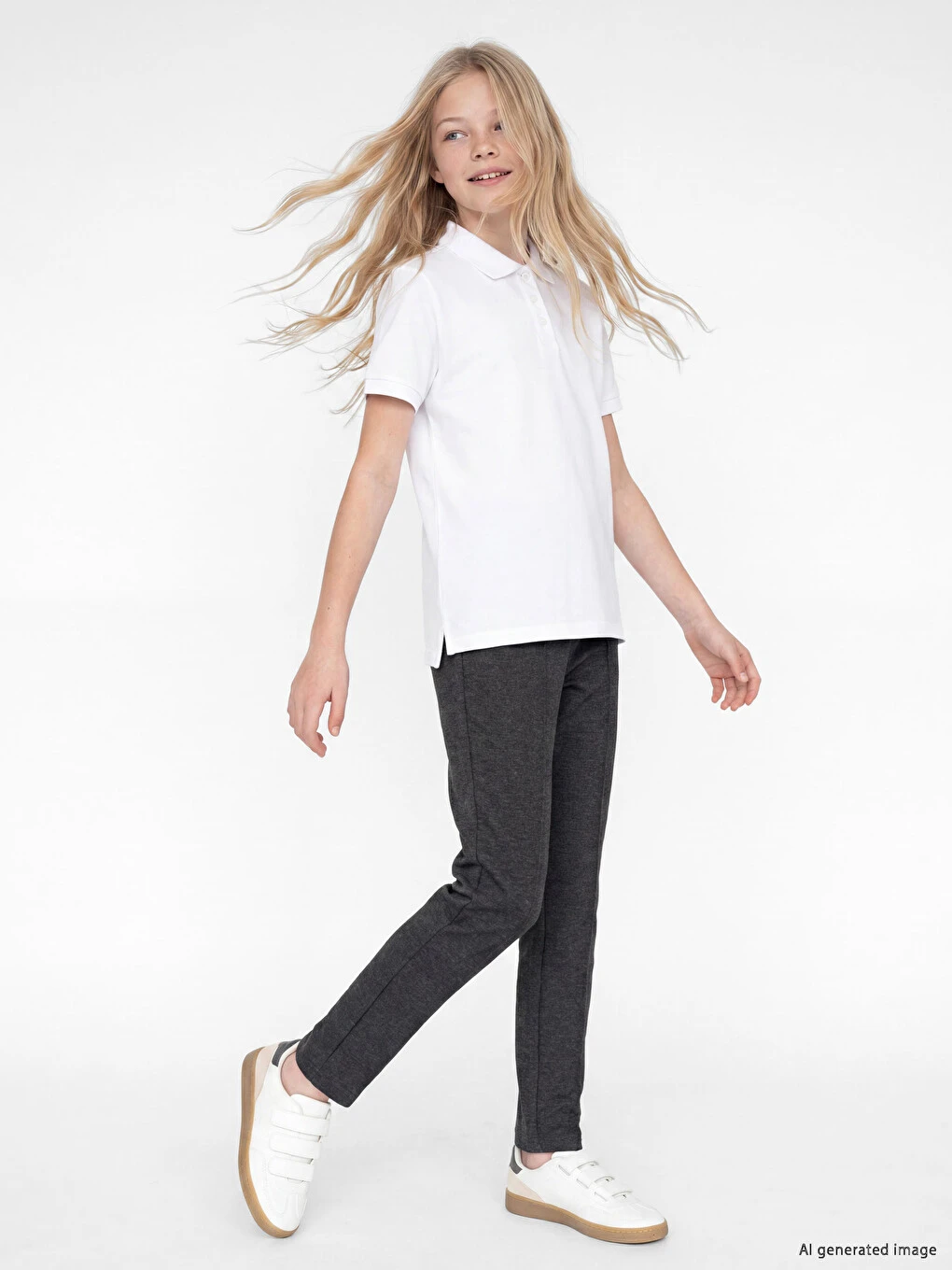 LCW Kids Helanke Pantalone Za Devojčice Sa Štep Detaljima