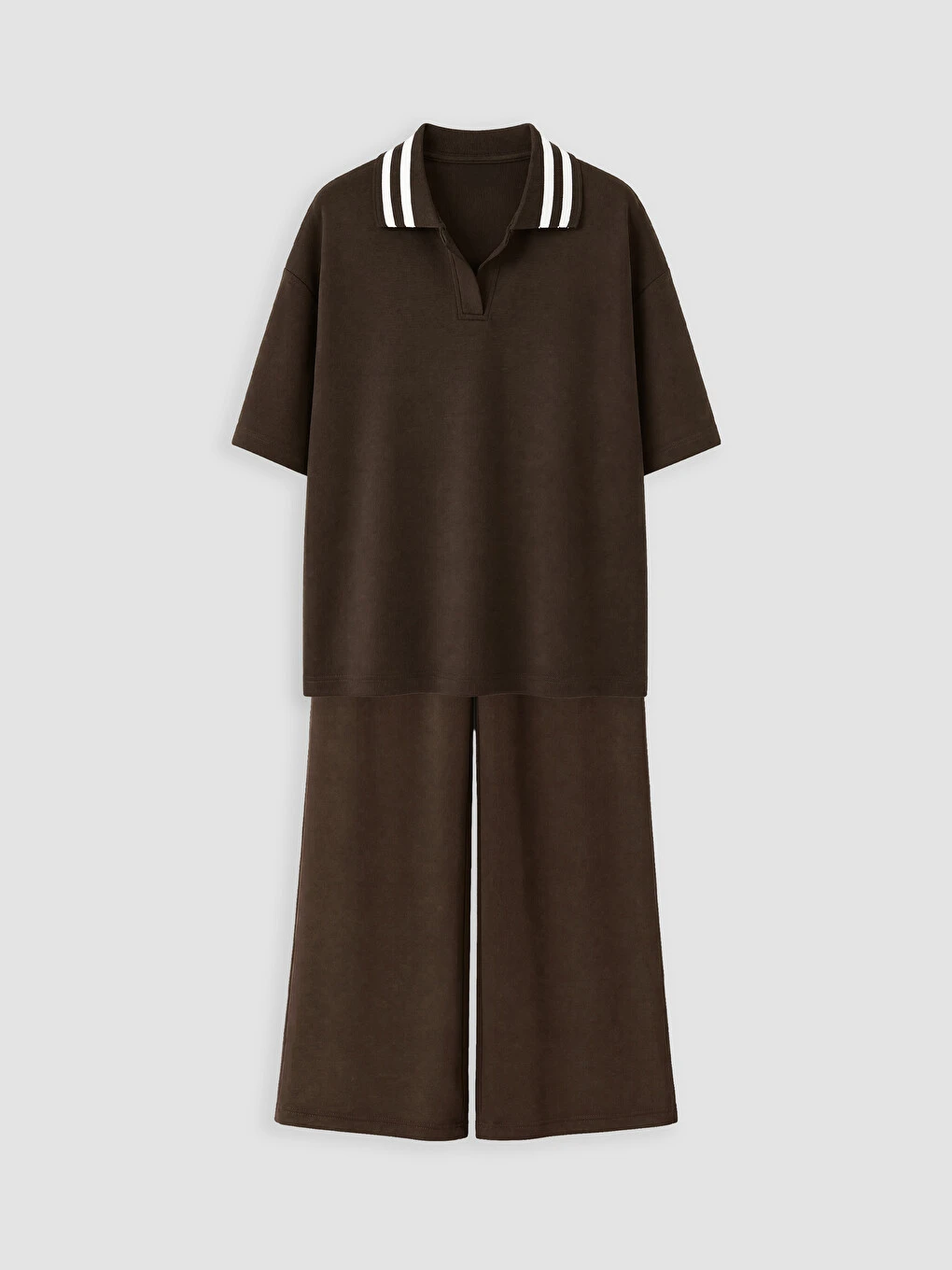 LCW Kids Set Za Devojčice Sa Polo Kragnom I Kratkim Rukavima Od Mekog Materijala