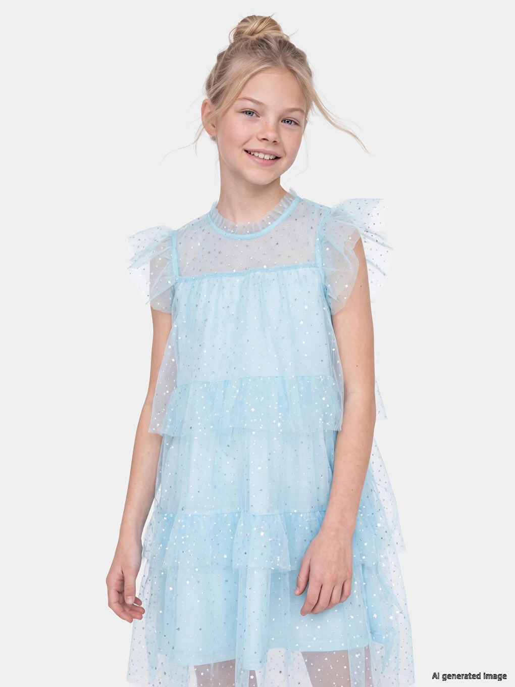 LCW Kids Karnerasta Devojčija Šljokičasta Tutu Haljina