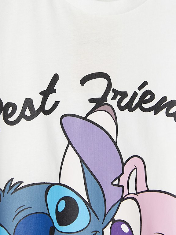 LCW Kids Stitch I Angel Štampana Devojačka Majica