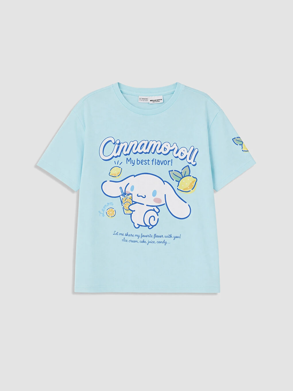 LCW Kids Cinnamoroll Štampana Majica Okruglog Izreza Za Devojčice