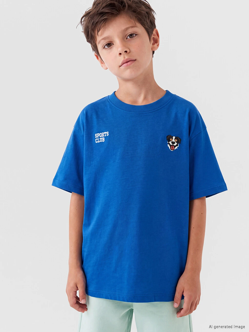 LCW Kids Majica Sa Okruglim Izrezom Sa Vezom Za Dečake