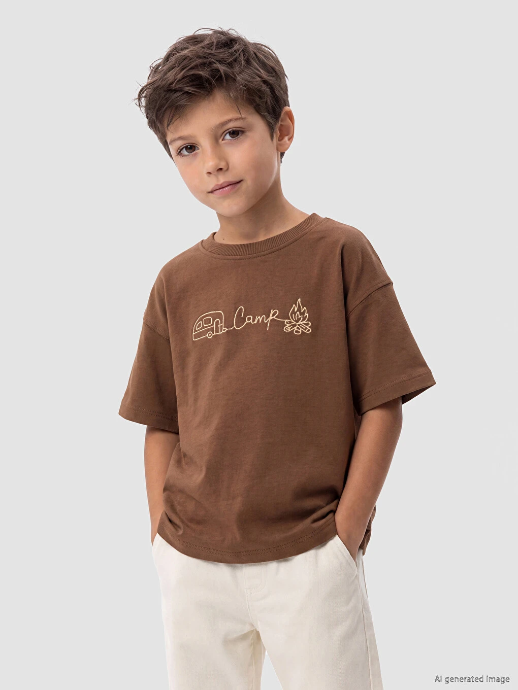 LCW Kids Dečija Majica Sa Okruglim Izrezom I Štampom