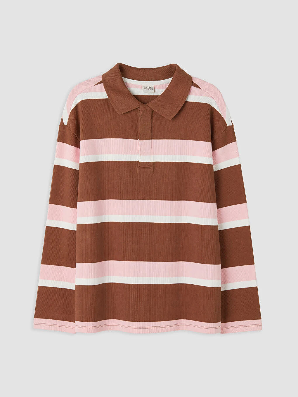 LCW Kids Majica Za Devojčice Prugasta Sa Polo Kragnom