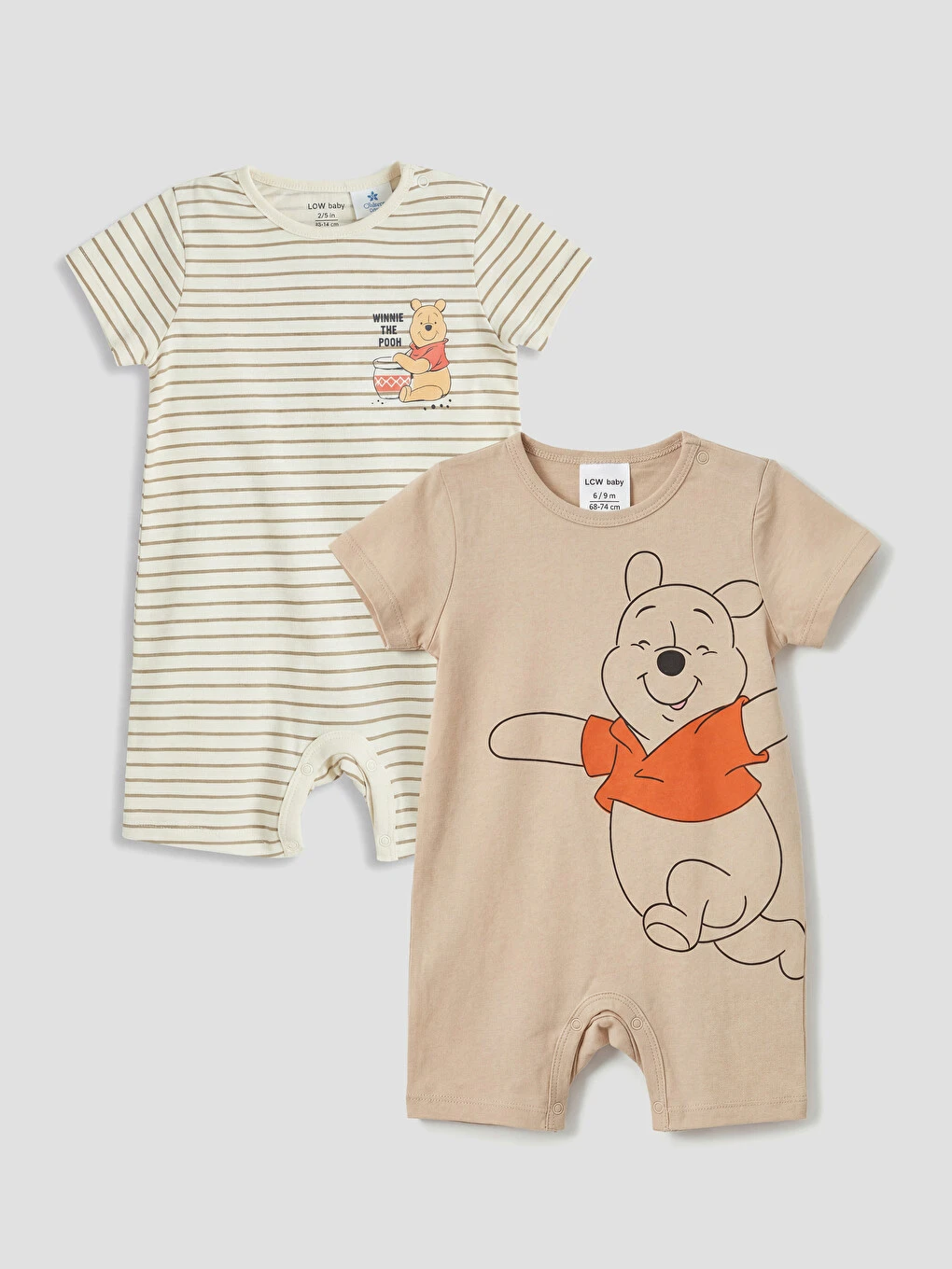 LCW baby Winnie The Pooh Štampani Kombinezon Za Bebe Dečake 2 Pakovanja