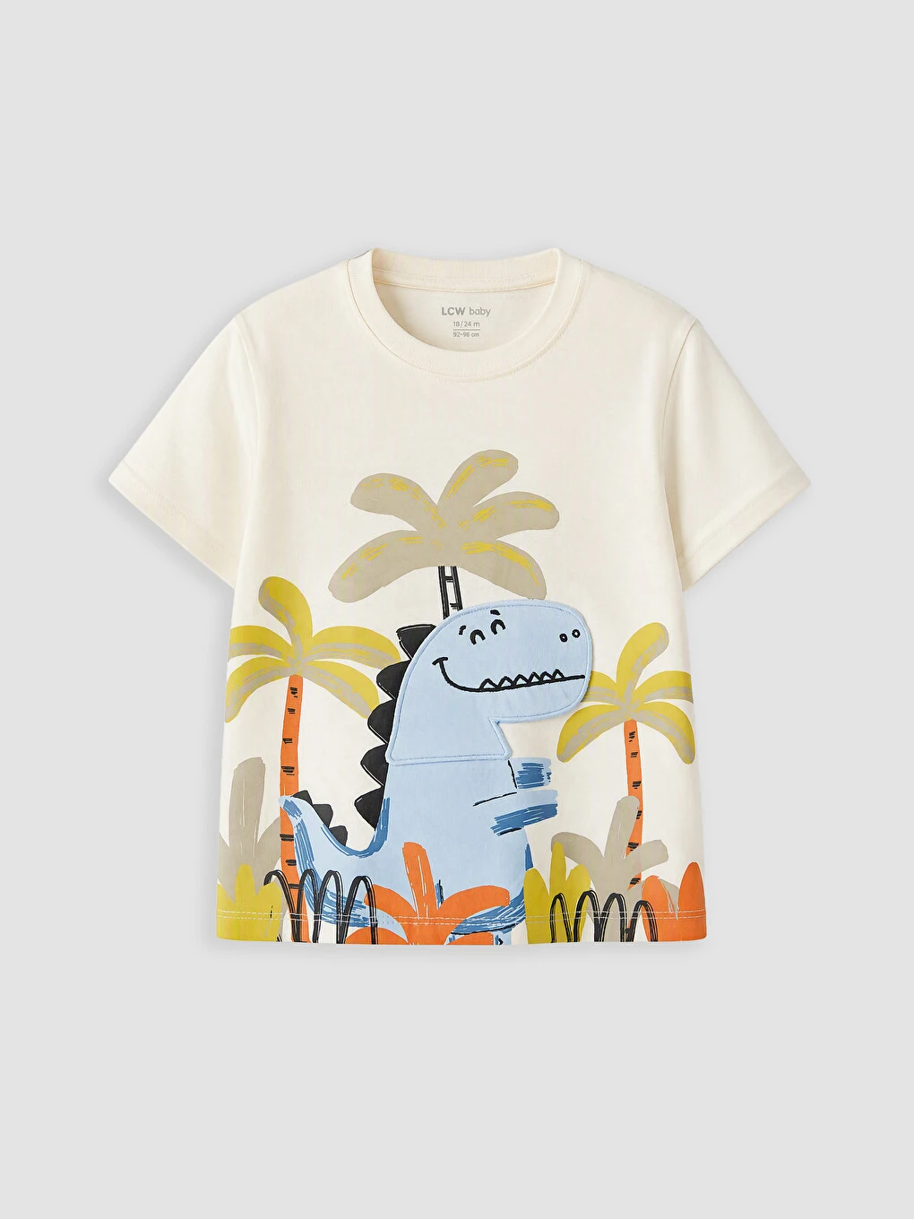LCW baby Komplet Majica I Šorts Za Bebe Dečake Sa Dinosaurus Printom