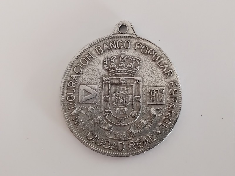 Medaljon Inauguracion Banco Popular Espanol Ciudad Real