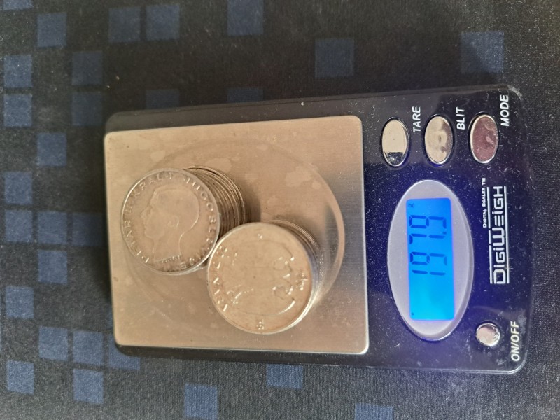 Srebrnjaci 20 dinara Kralj Petar II -lot 22 komada