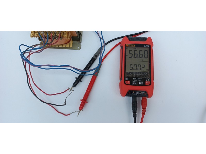 Transformator 28V, 56V, 1.9V, 3.8V (MULTIMETAR TEST)