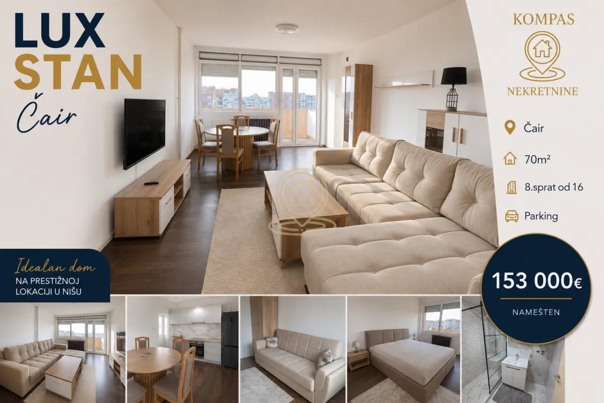 Prodaja, trosoban stan, 70m², Medijana, Niš