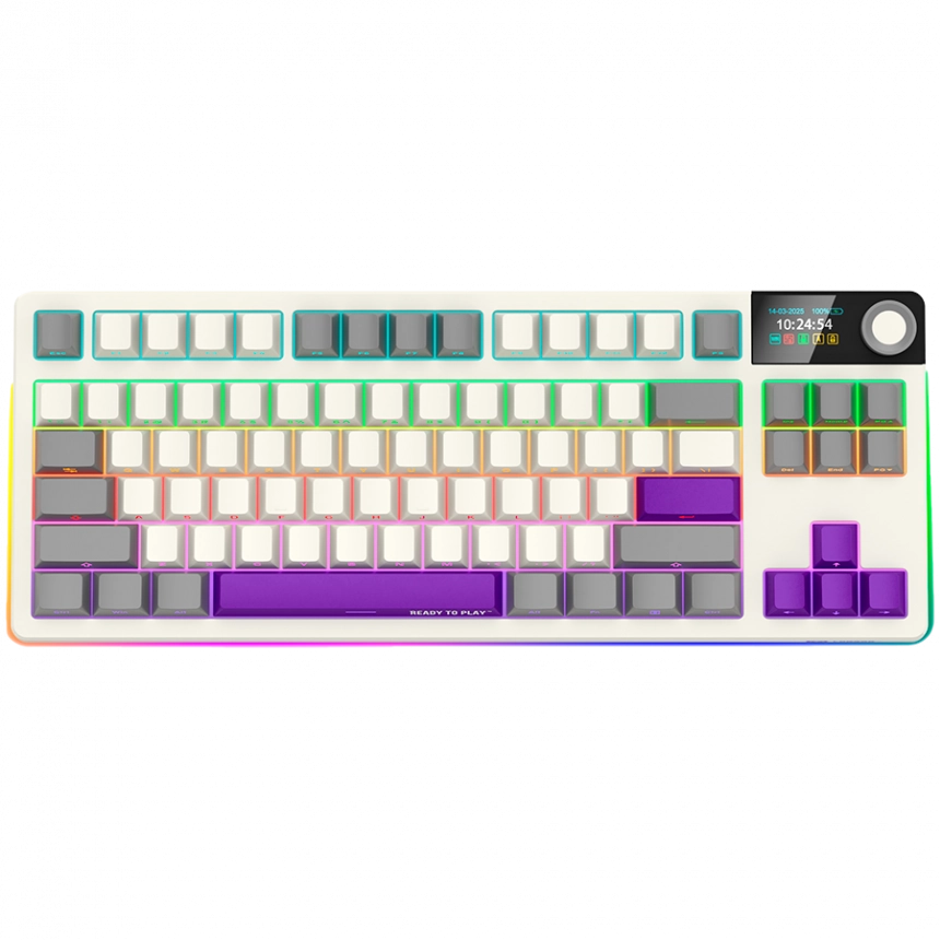 LORGAR KBP70TKLW, Wireless TKL Mechanical Gaming Keyboard Pro, Beige, EN layout