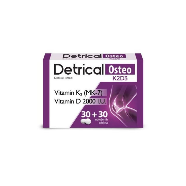 DETRICAL OSTEO K2D3 tablete, 30+30kom