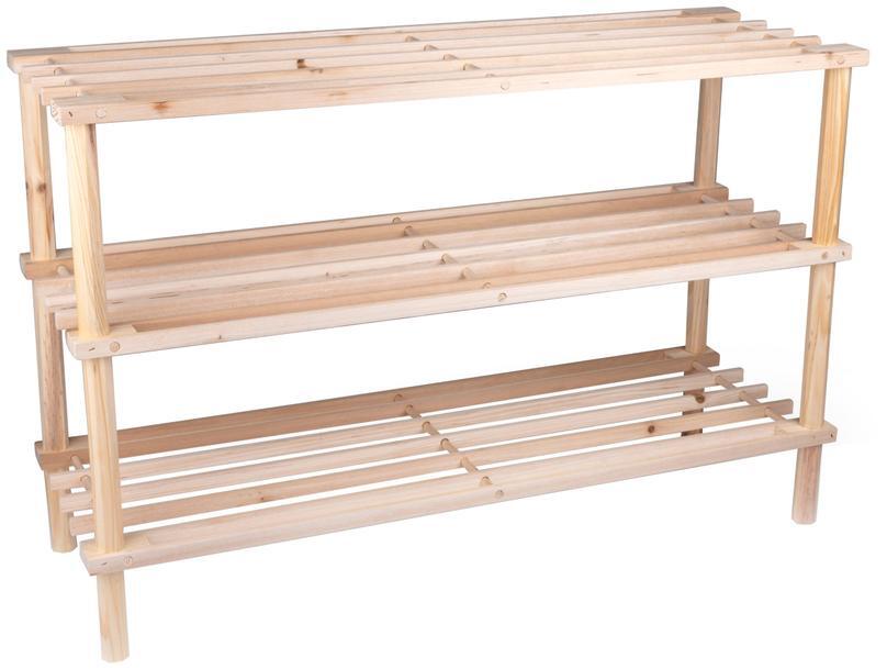 ALPINA Drveni stalak za obuću sa 3 nivoa 74 × 26 × 48,5 cmID: EK000880367