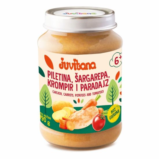 Juvitana kašica piletina, krompir, šargarepa i paradajz 190g
