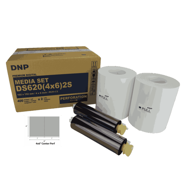 DNP DP-DS620/SL620 10×15 (4×6) Perforated 4×4 Media