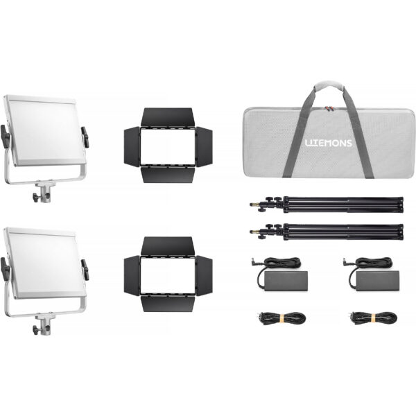 Godox LP400Bi-K2 SET Bi-Color LED panel (2 panela, 2 stativa, 2800-6500K)