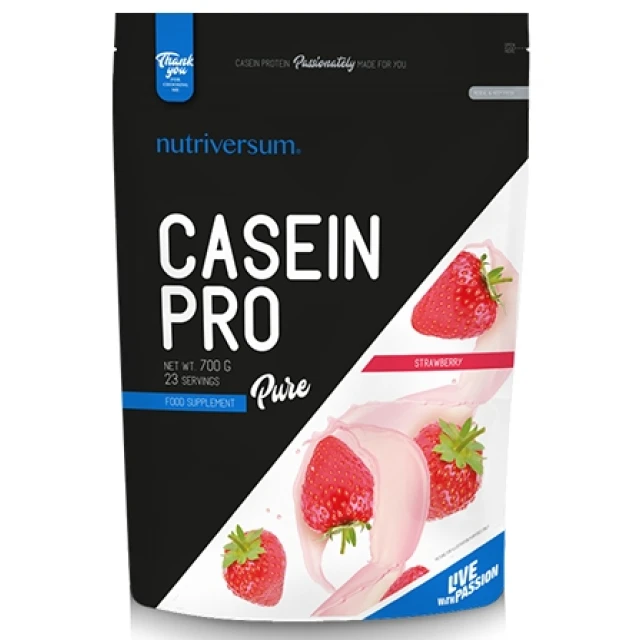 NUTRIVERSUM CASEIN PRO 700 g – kazeinski proteinski kompleks za postepen unos proteina i večernju suplementaciju