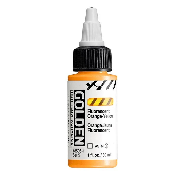 GOLDEN High Flov Fluorescentna akrilna boja 30 ml – 8506 Narandžasto-žuta