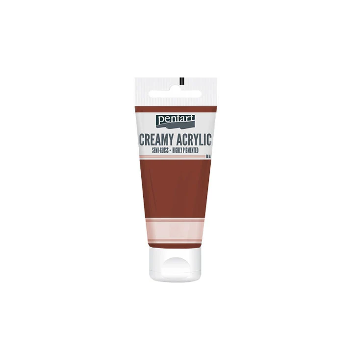 Kremasta polusjajna akrilna boja Pentart 60 ml – Crvena glina