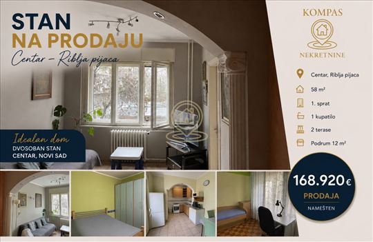 Dvosoban stan 58 m², Centar, Novi Sad, 1. sprat
