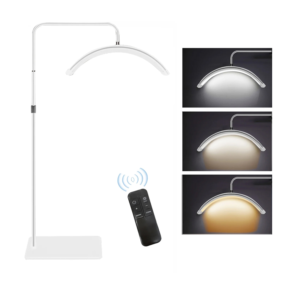 Podna LED lampa Half moon bela
