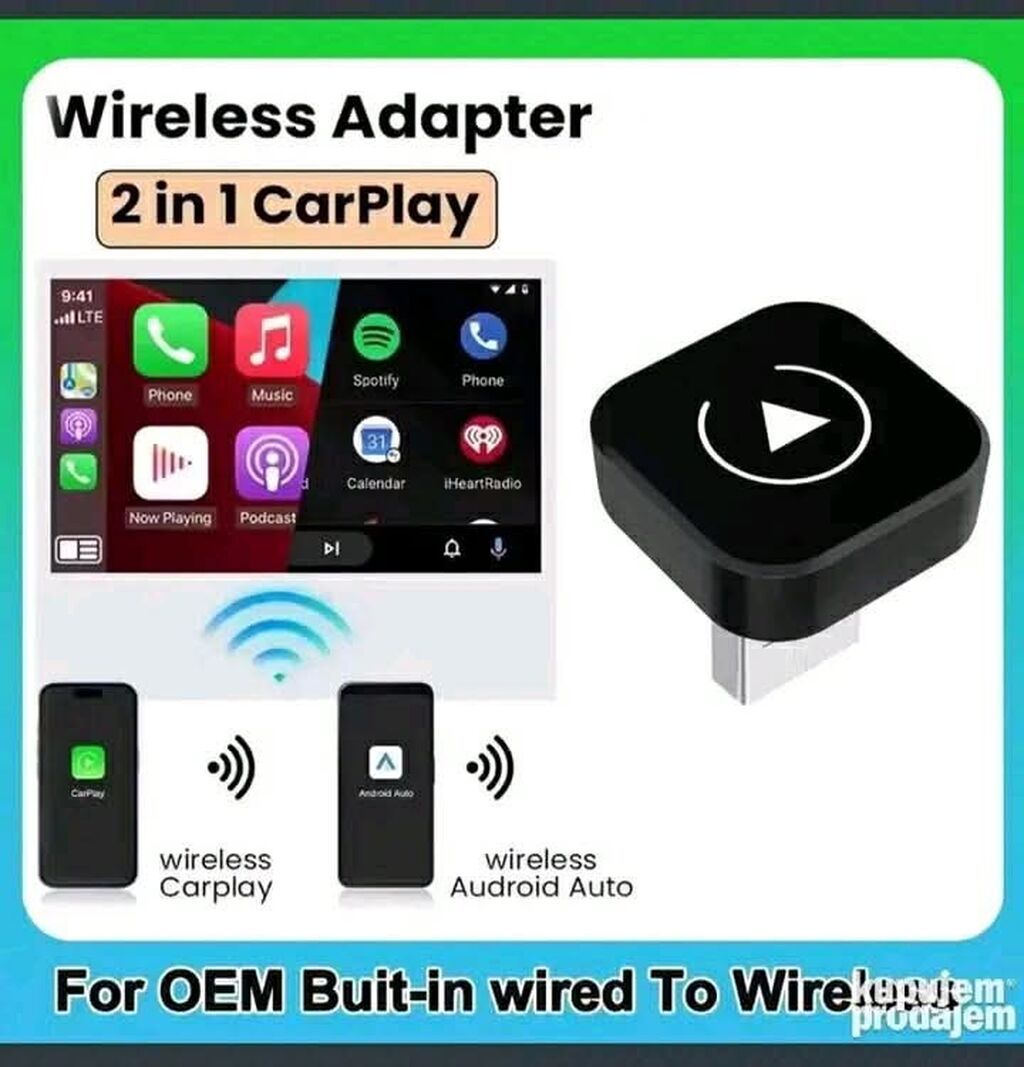 Wireless CarPlay Adapter – Pretvorite žični CarPlay u bežični! Cena