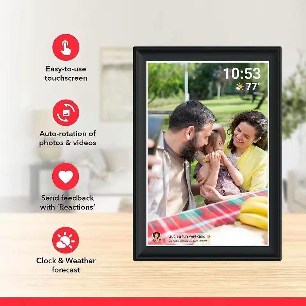 HIK digitalni foto i video ram – 1920×1280 Full HD sa Frameo