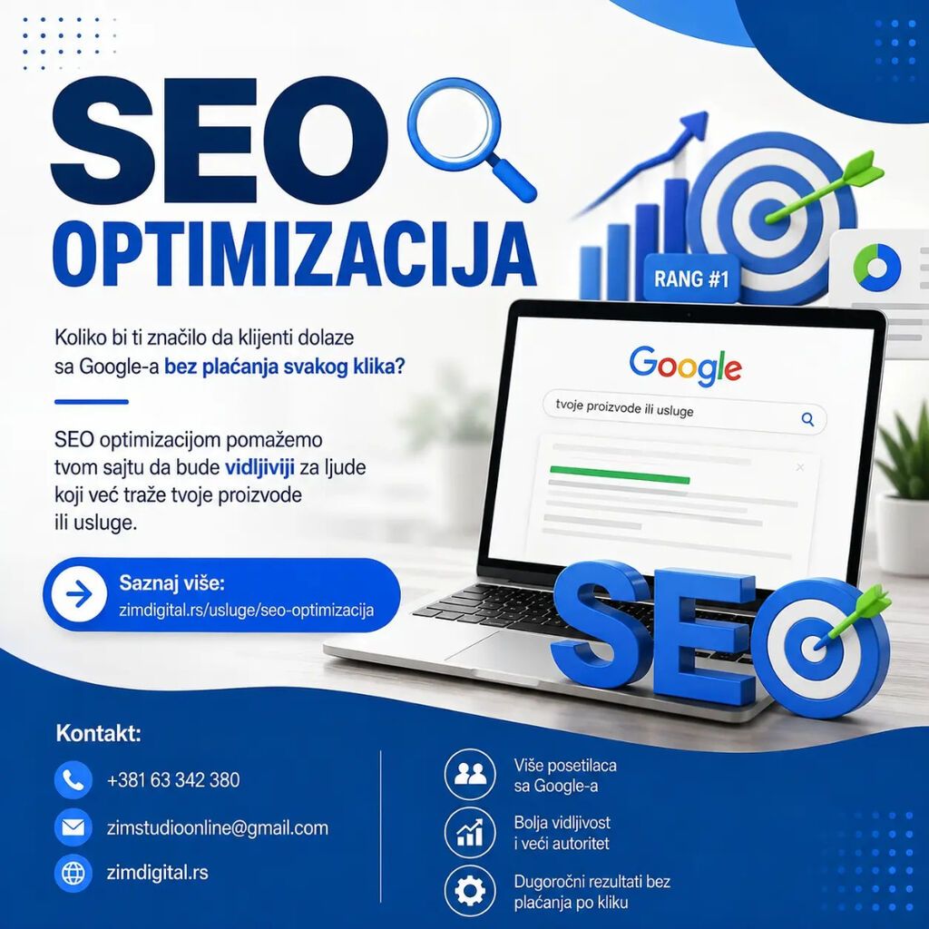 SEO OPTIMIZACIJA    Seo optimizacija Koliko bi ti značilo da klijenti